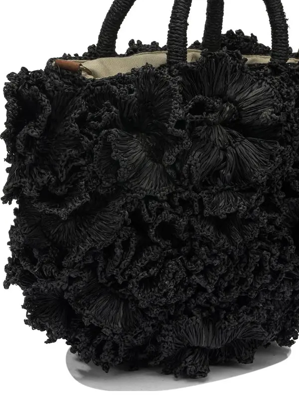 IBELIV Raffia Handbag - Black
