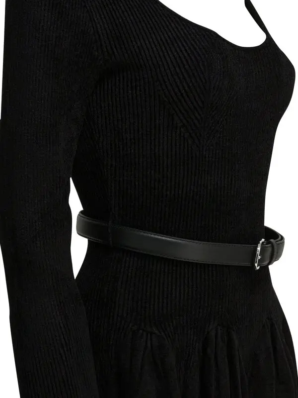 SELF-PORTRAIT Knit Flared Dress
