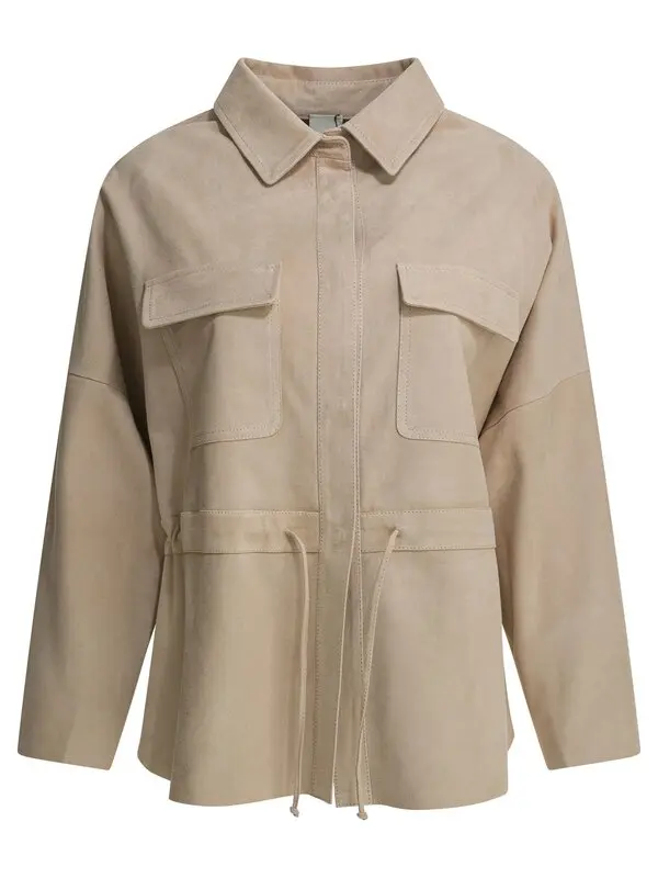 FURLING BY GIANI Lamb Leather Jacket - Beige