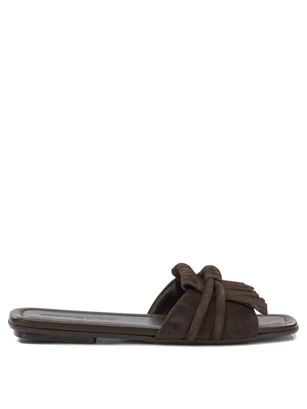 POMME D'OR Leather Slide - Brown