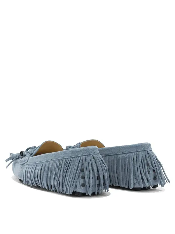 Toujours Emily Suede Loafers - Light Blue