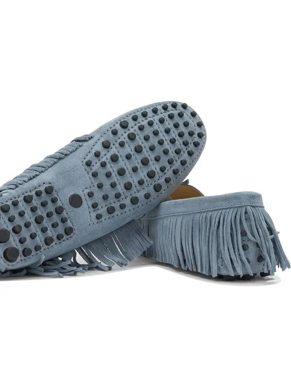 Toujours Emily Suede Loafers - Light Blue