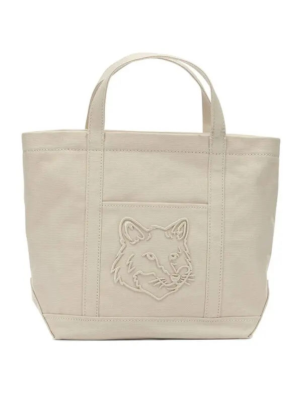 Maison Kitsuné Fox Head Medium Handbag - White