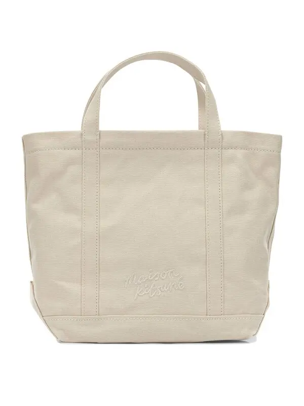 Maison Kitsuné Fox Head Medium Handbag - White