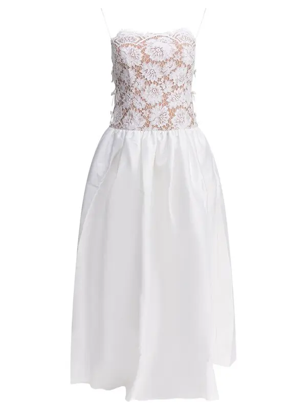 SELF-PORTRAIT Lace Flared Long Dress