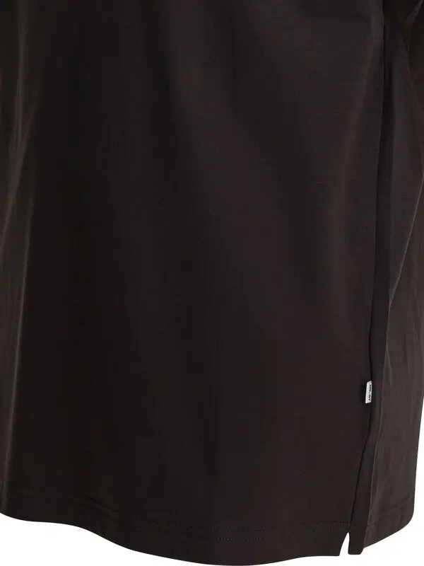 NN.07 Paul' Buttonless Polo Shirt - Brown