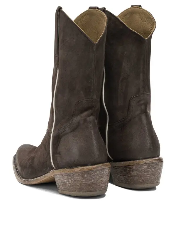 Moma Tall Cowboy Boots - Brown