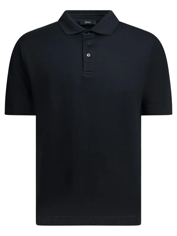 Herno Polo Shirt With Buttons - Blue