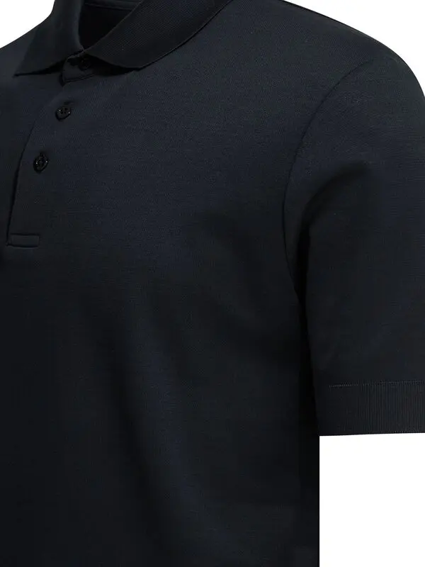 Herno Polo Shirt With Buttons - Blue