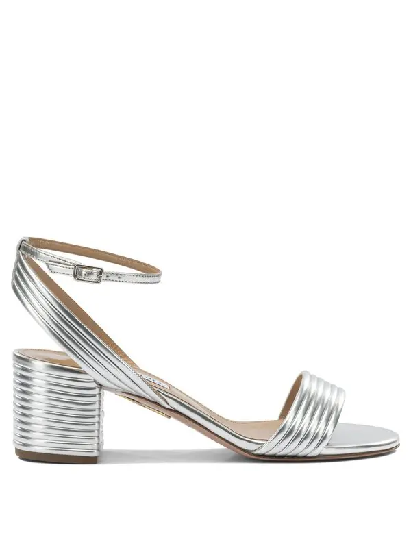 AQUAZZURA Sundance 50mm Heeled Sandals - Silver