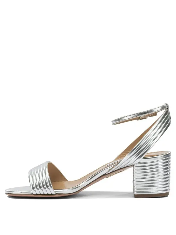 AQUAZZURA Sundance 50mm Heeled Sandals - Silver