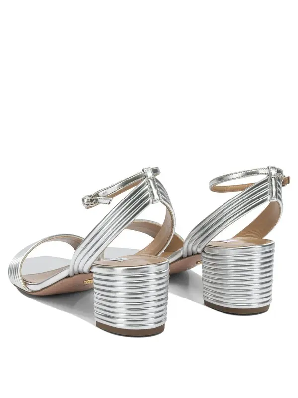 AQUAZZURA Sundance 50mm Heeled Sandals - Silver