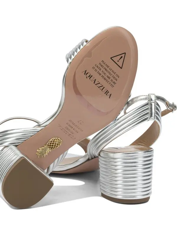 AQUAZZURA Sundance 50mm Heeled Sandals - Silver