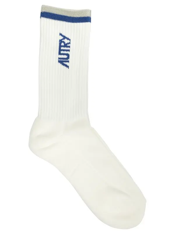 AUTRY Logo Sport Socks - White