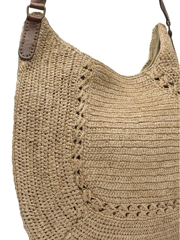 IBELIV Raffia Shoulder Bag - Beige