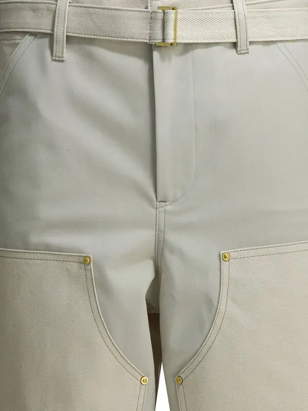 Sacai Carhartt Wip Duck Cargo Pants - White