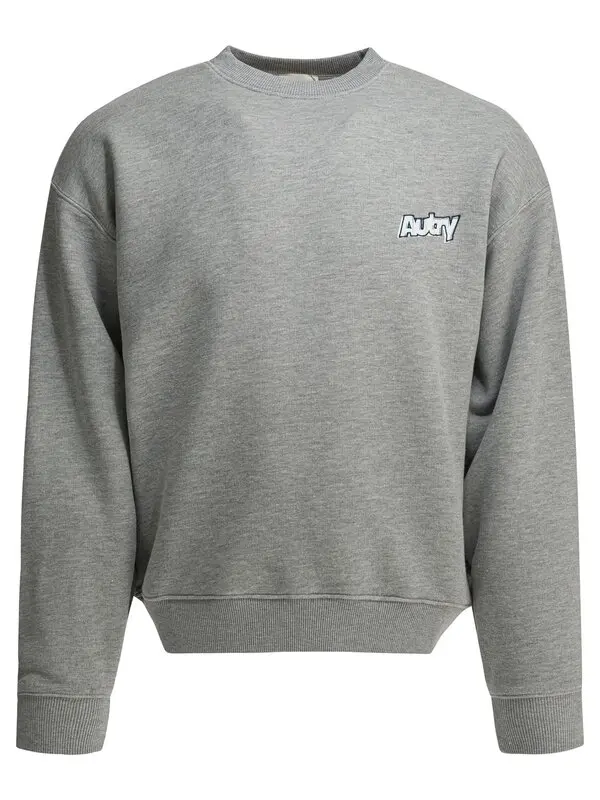AUTRY Crewneck Sweatshirt With Embroidered Logo - Grey