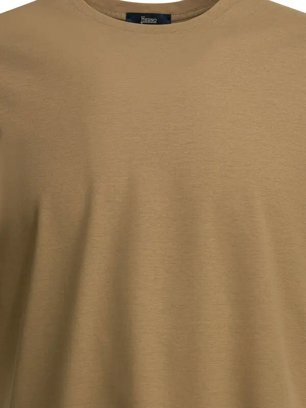 Herno Crew Neck T Shirt - Brown