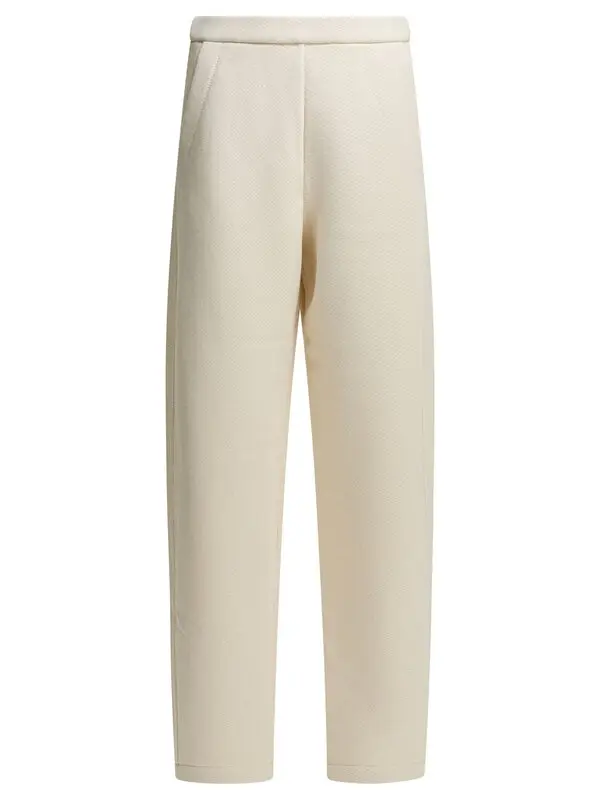 Max Mara High-waisted Wide-leg Casual Pants - White