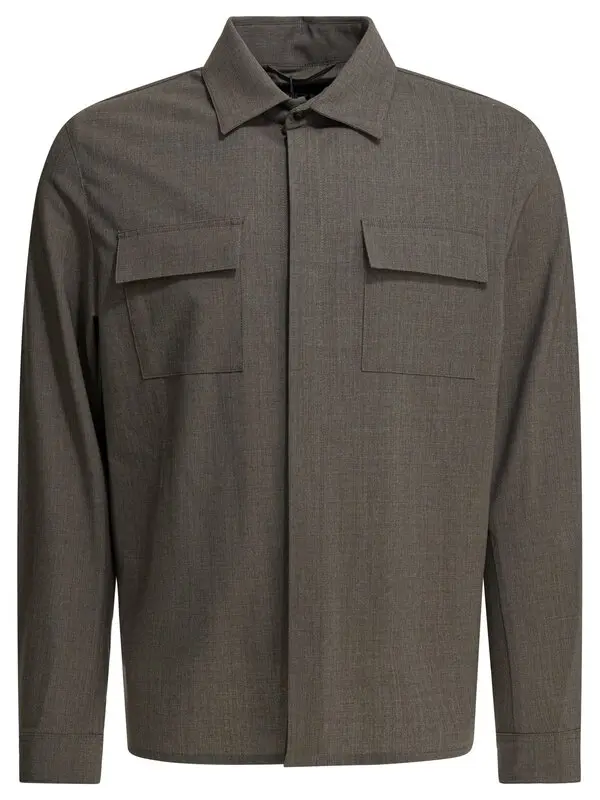 Herno Wool Overshirt Jacket - Grey