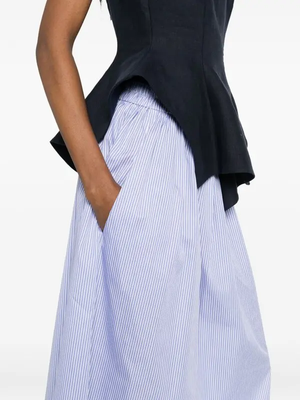 ARCHIVIO '67 Striped Cotton A-line Skirt