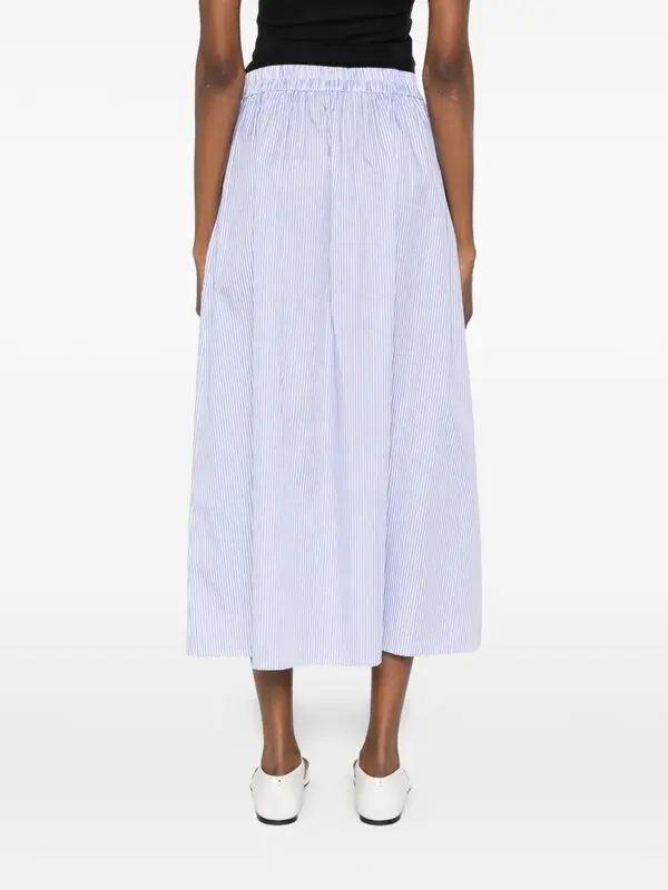ARCHIVIO '67 Striped Cotton A-line Skirt