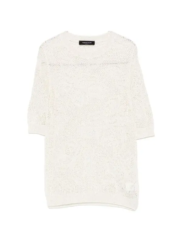 Fabiana Filippi Openwork Crewneck T-shirt