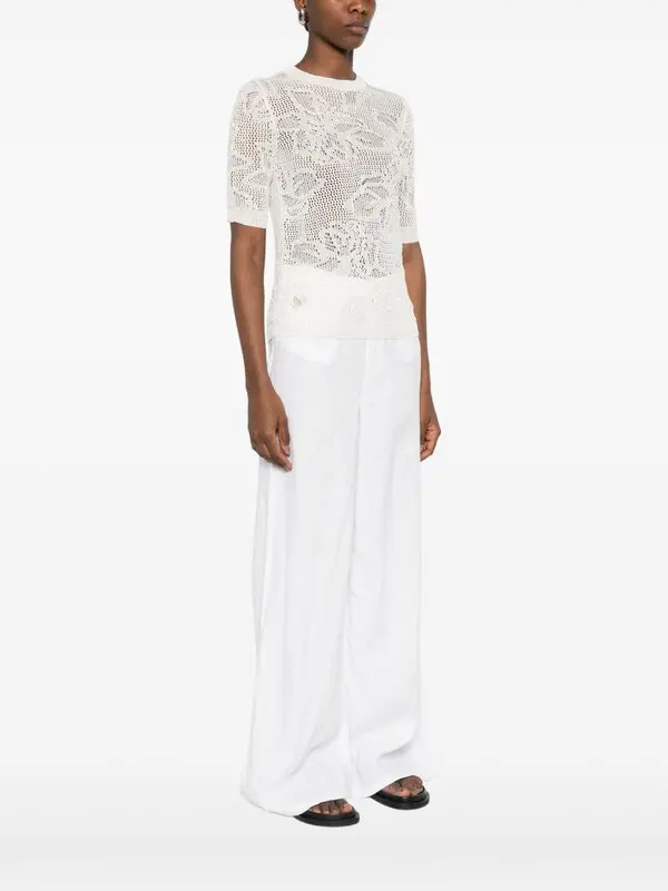 Fabiana Filippi Openwork Crewneck T-shirt