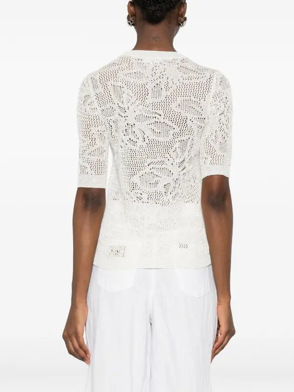 Fabiana Filippi Openwork Crewneck T-shirt