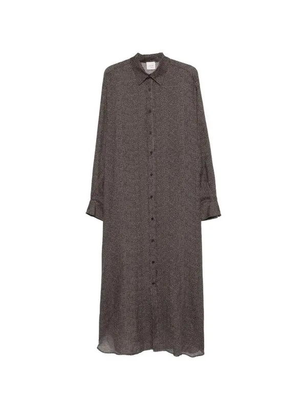 ALYSI Chemisier Long Dress - Grey