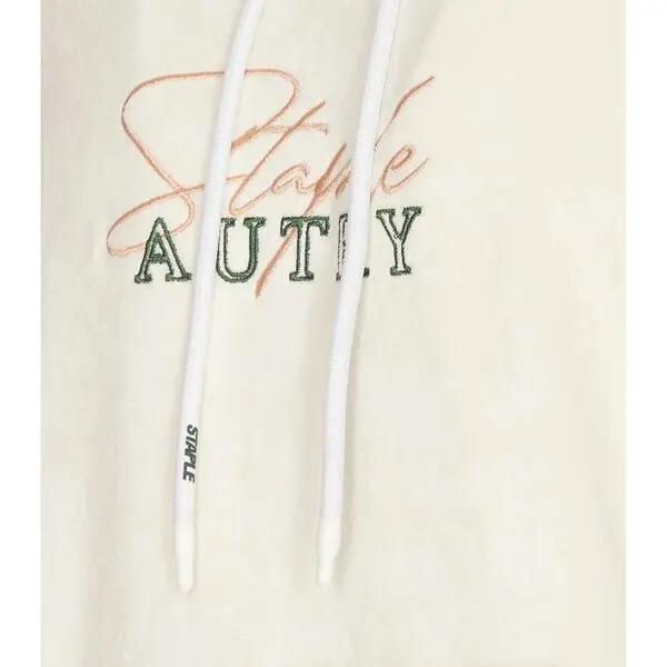 AUTRY Chenille Staple Hoodie - White