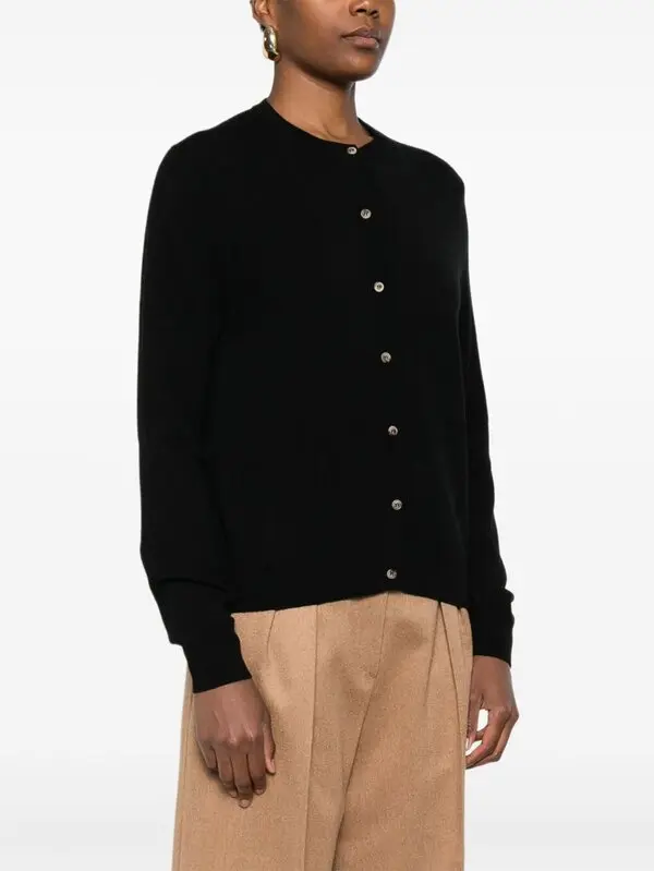 Soft Goat Cashmere Cardigan - Black