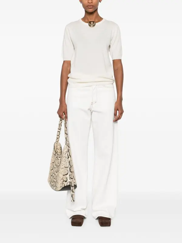 Soft Goat Cashmere Top - White