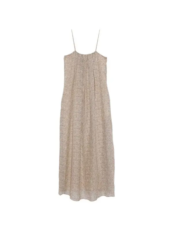 ALYSI Printed Midi Dress - Beige