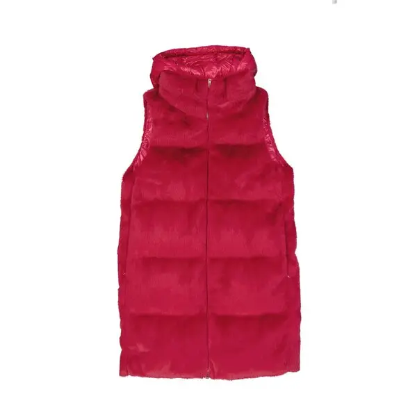 Herno Padded Faux Fur Vest - Pink