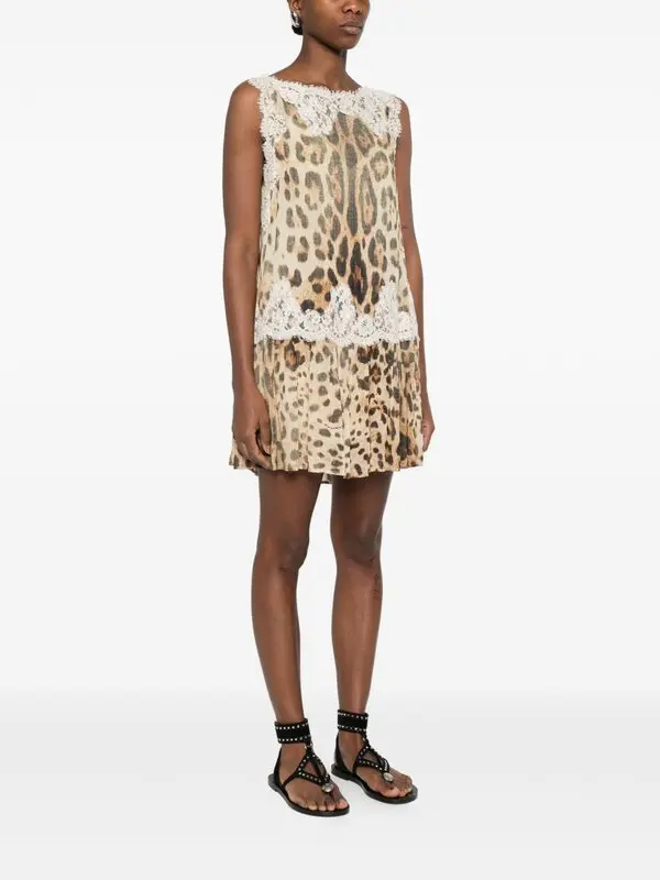 ERMANNO FIRENZE Leopard Print Mini Dress