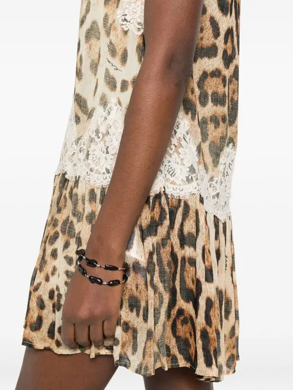 ERMANNO FIRENZE Leopard Print Mini Dress