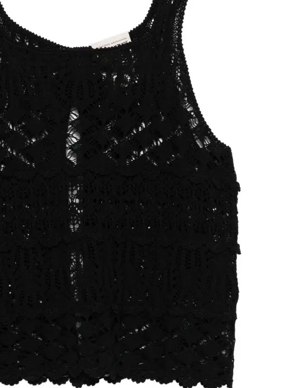 SEMICOUTURE Shelley Cotton Tank Top - Black