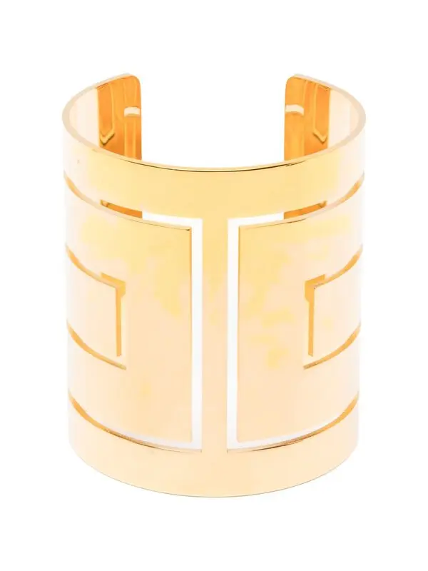 Elisabetta Franchi Gold-tone Cuff Bracelet - Golden