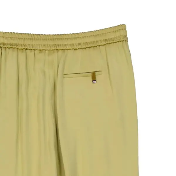 Herno Satin Wide Leg Pants - Yellow