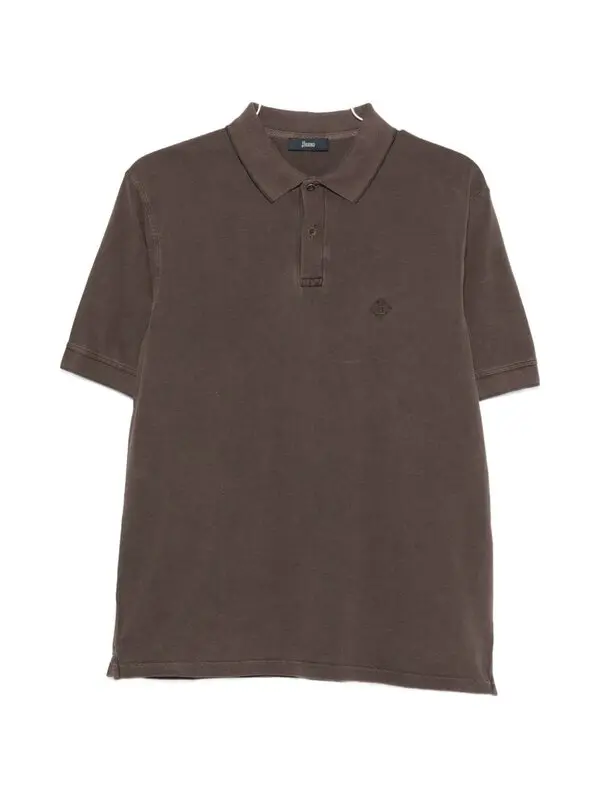 Herno Logo Cotton Polo Shirt