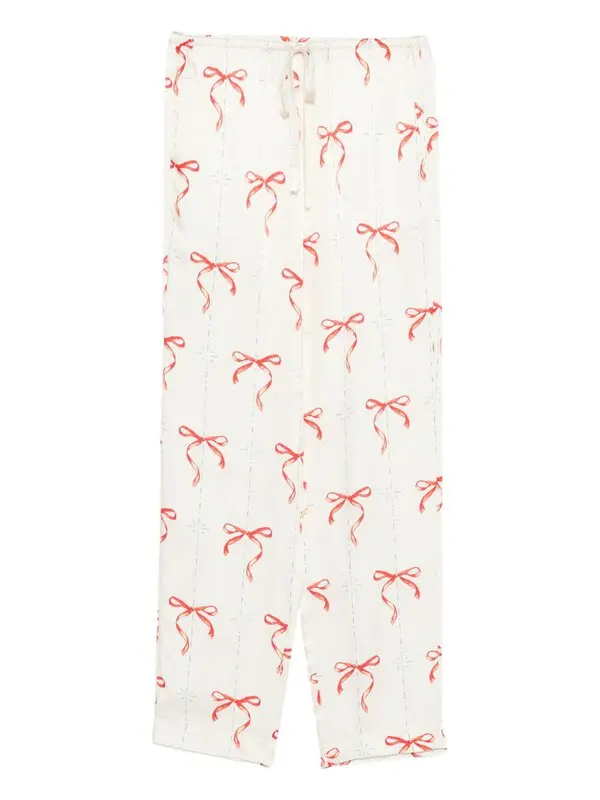 FORTE_FORTE Printed Trousers - Red