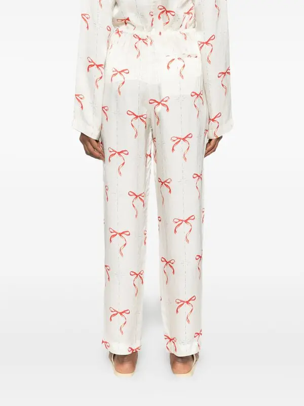 FORTE_FORTE Printed Trousers - Red