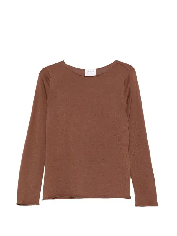BEYOU Cashmere And Silk Blend Sweater - Brown
