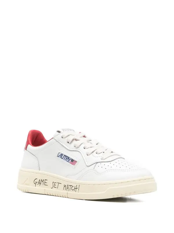 AUTRY Medialist Low Leather Sneakers - Red