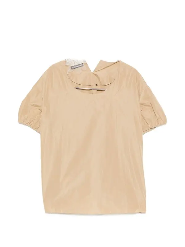 SUSANNE BOMMER Balloon Sleeves Top - Beige
