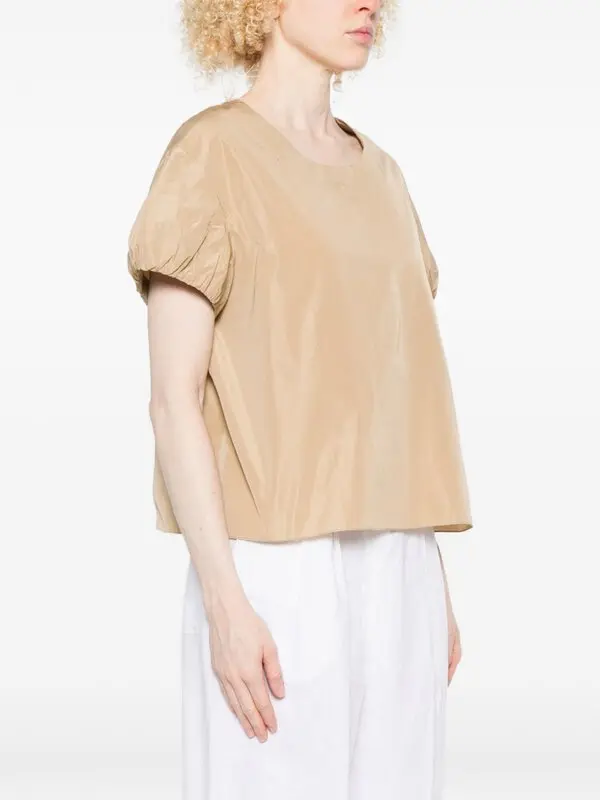 SUSANNE BOMMER Balloon Sleeves Top - Beige