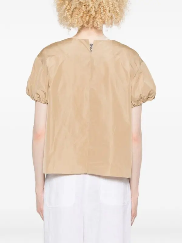 SUSANNE BOMMER Balloon Sleeves Top - Beige