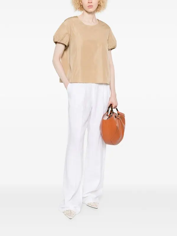 SUSANNE BOMMER Balloon Sleeves Top - Beige