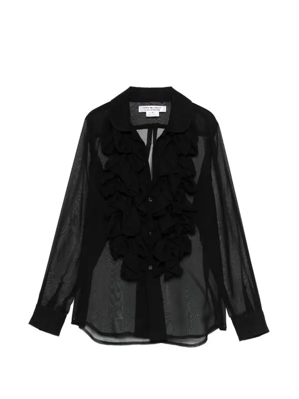 Comme Des Garçons Embroidered Blouse - Black